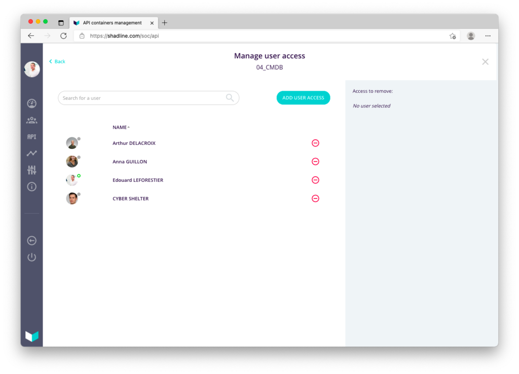 SHADLINE DOC - Admin guide