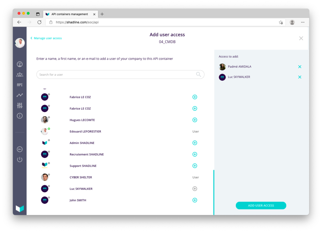 SHADLINE DOC - Admin guide