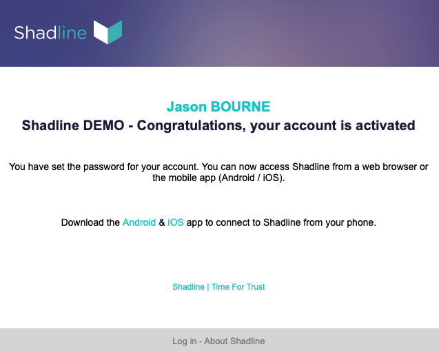 SHADLINE DOC - Admin guide